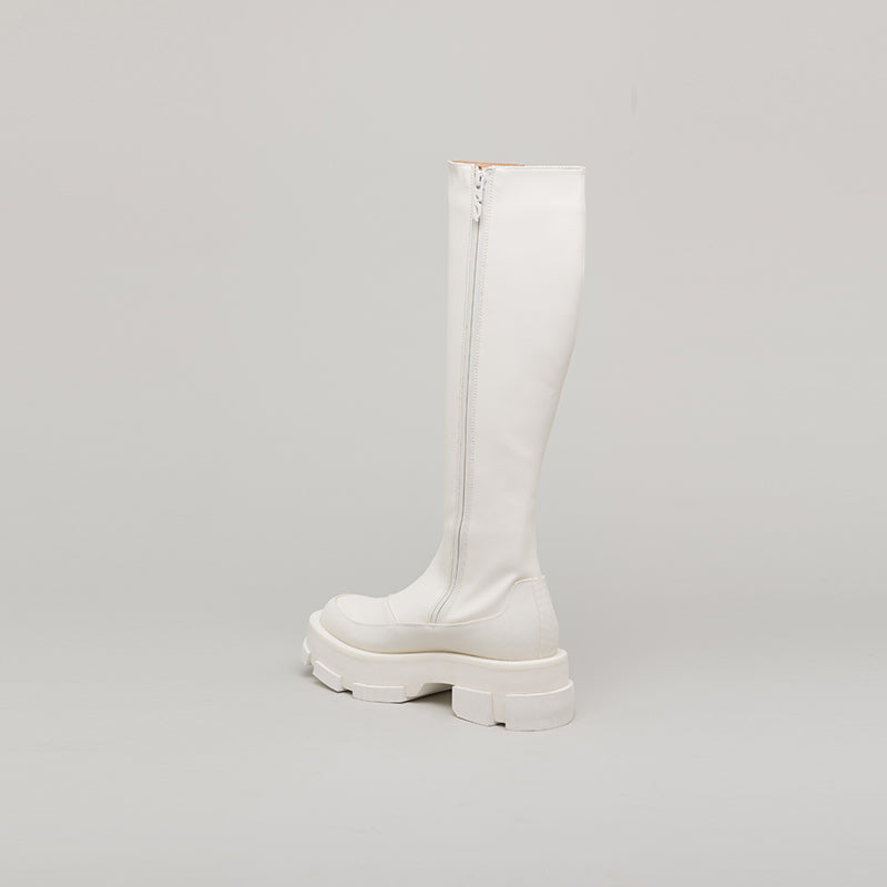 both - GAO PLATFORM KNEE BOOTS-WHITE – both paris